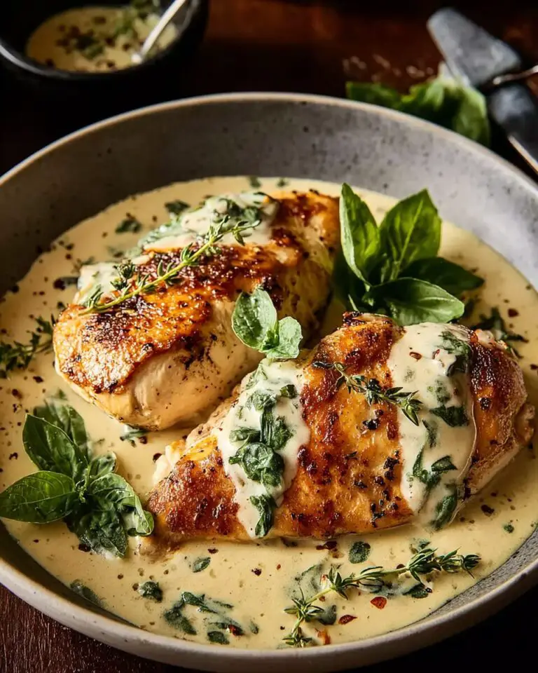 Basil Cream Sauce Chicken