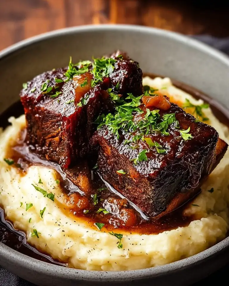 Braised Short Ribs with Garlic Mashed Potatoes