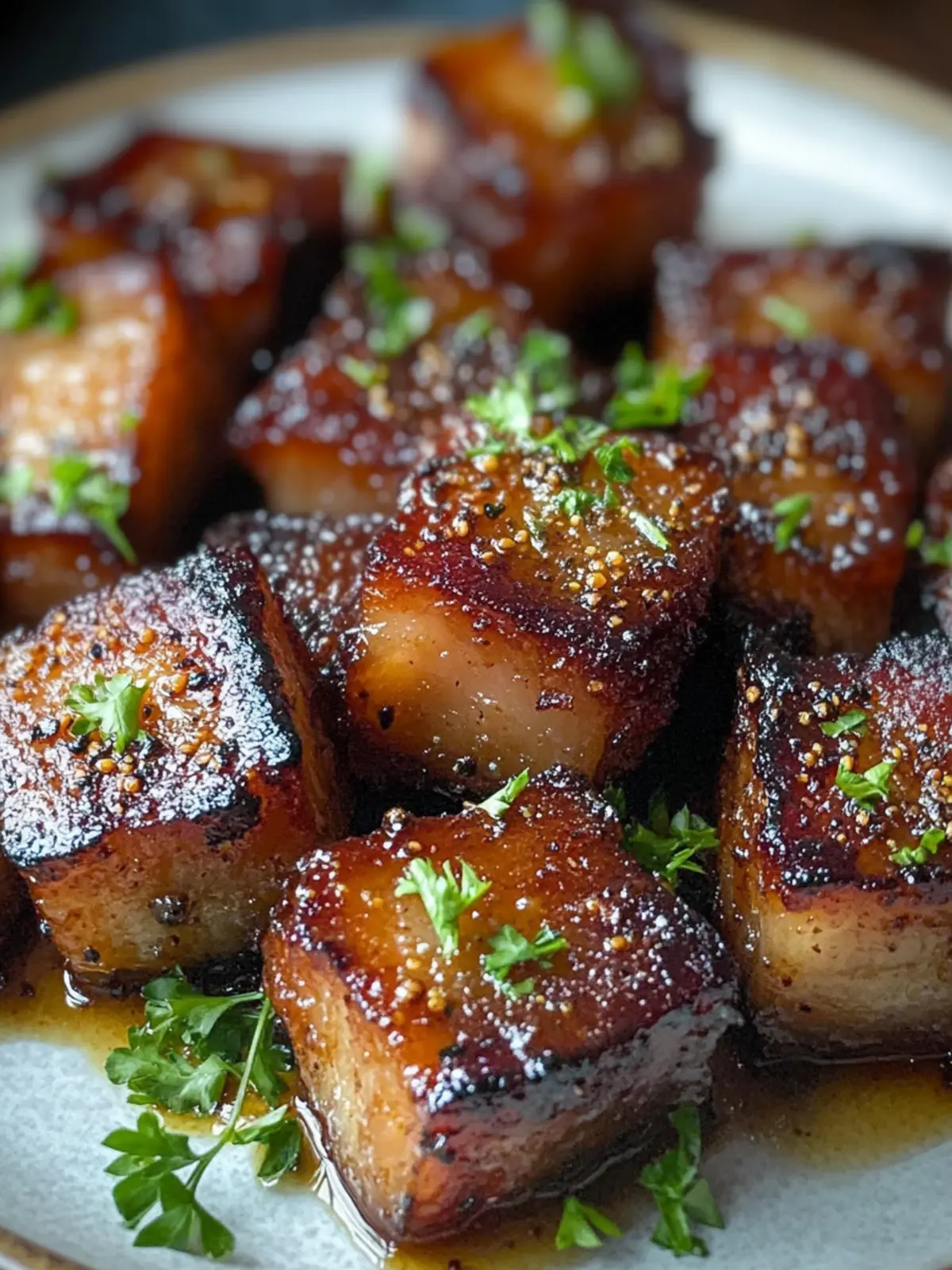 Irresistible Maple Mustard Pork Belly Bites – Easy Appetizer