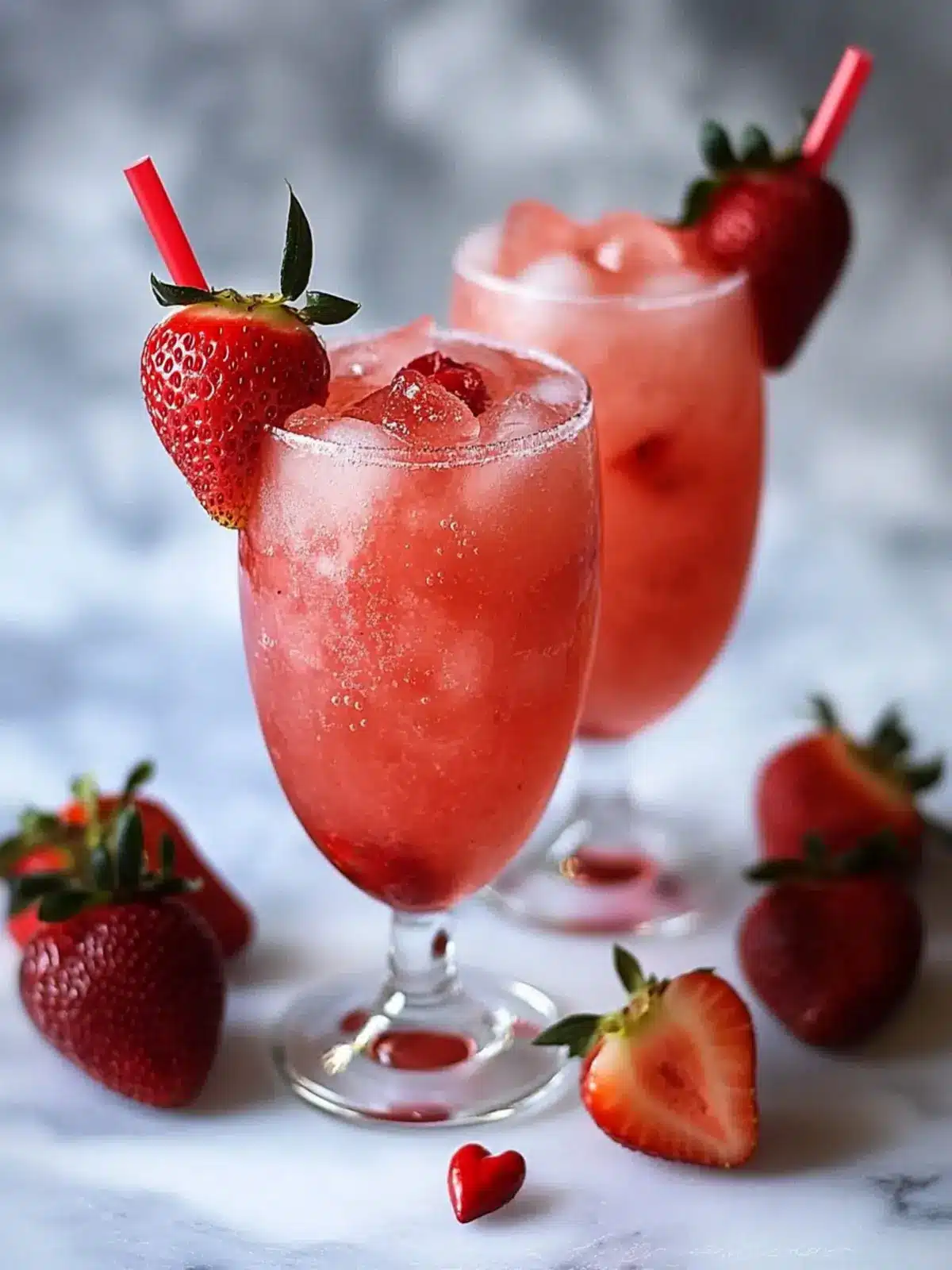 Irresistible Fresh Strawberry Non-Alcoholic Valentine’s Day Mocktail